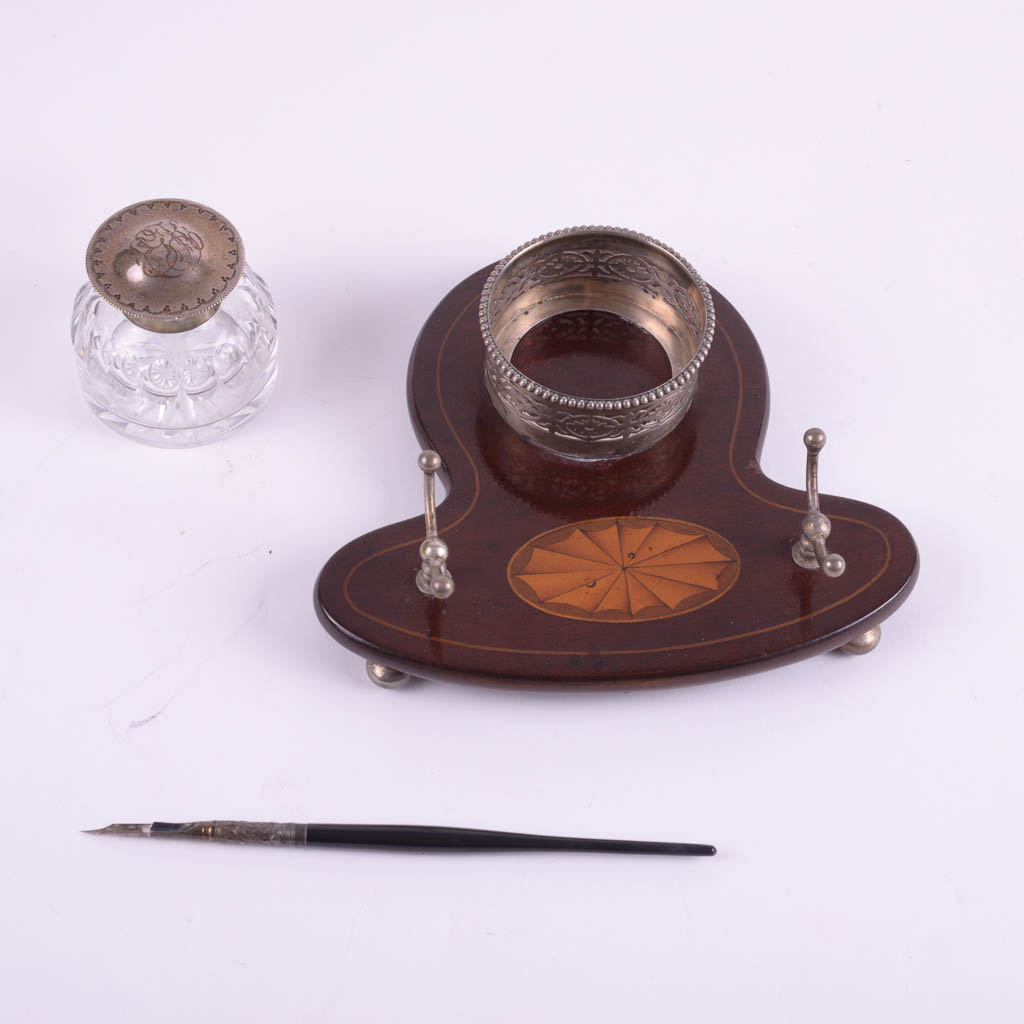Antique Pen and Inkwell Set, Sterling Money Clip and More | EBTH