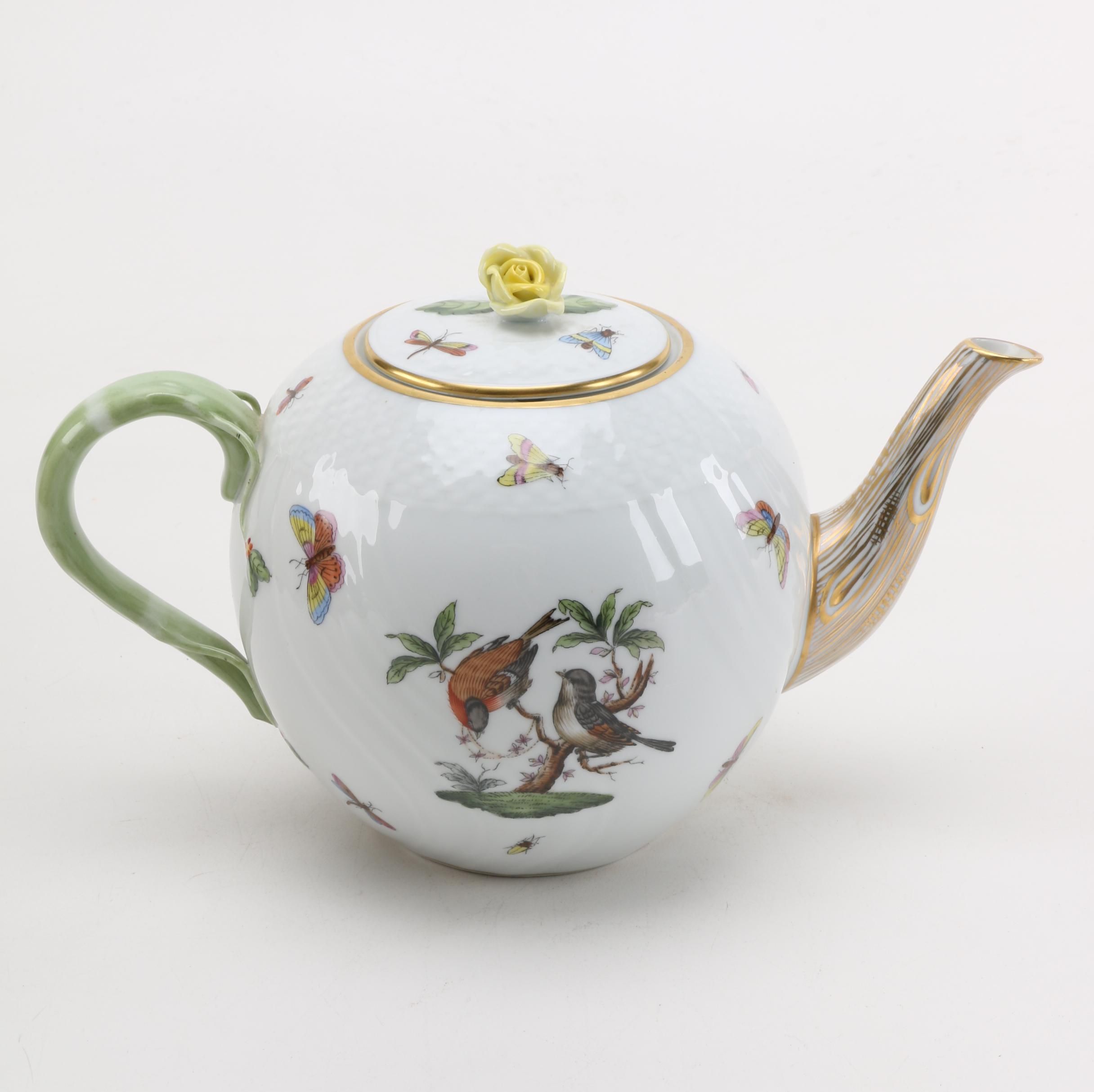 Herend Hand-Painted Porcelain Teapot | EBTH