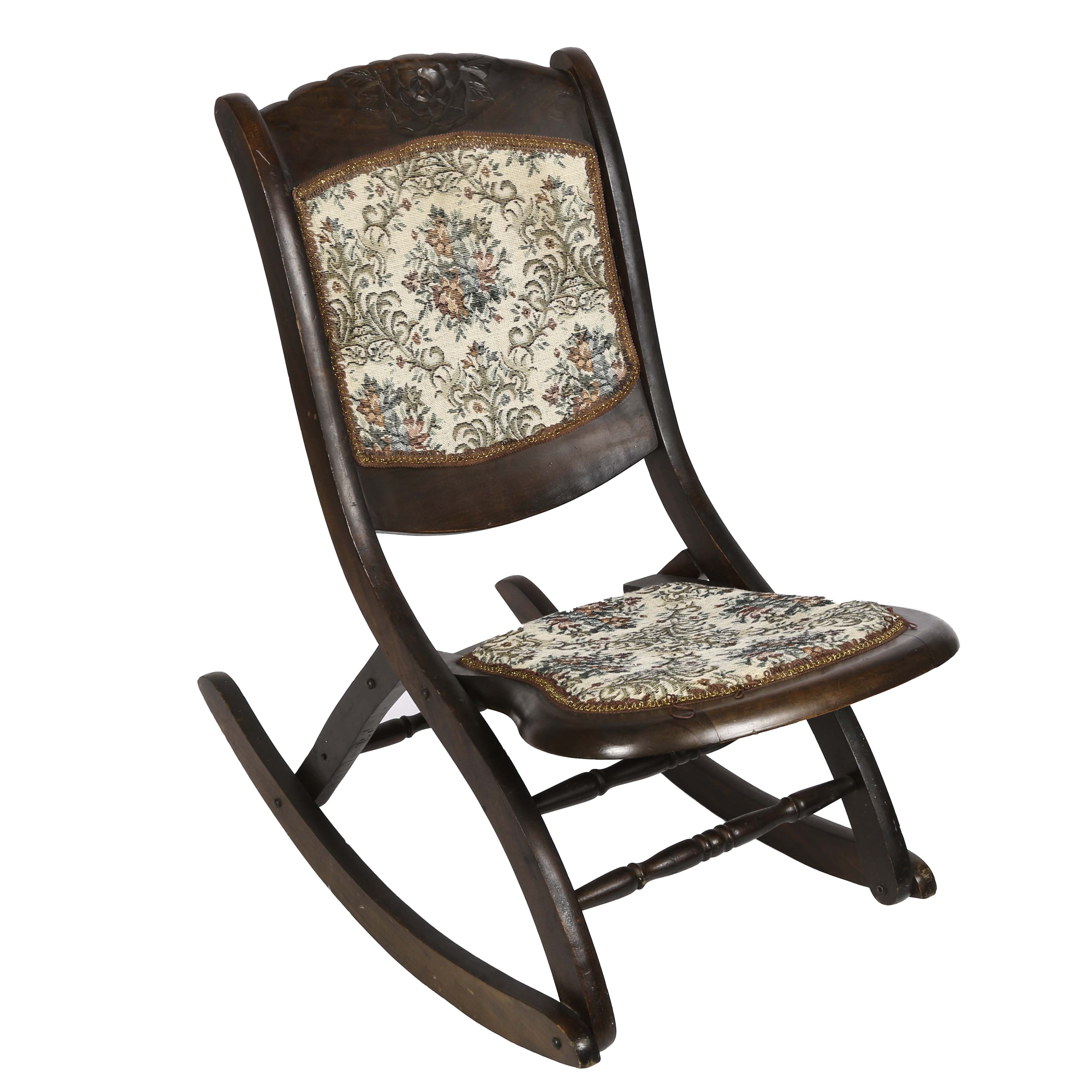 Antique Tapestry Rocking Chair | EBTH