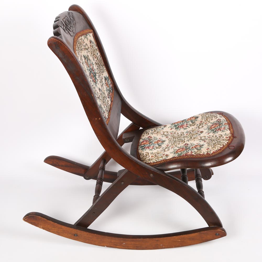 Antique Tapestry Rocking Chair | EBTH