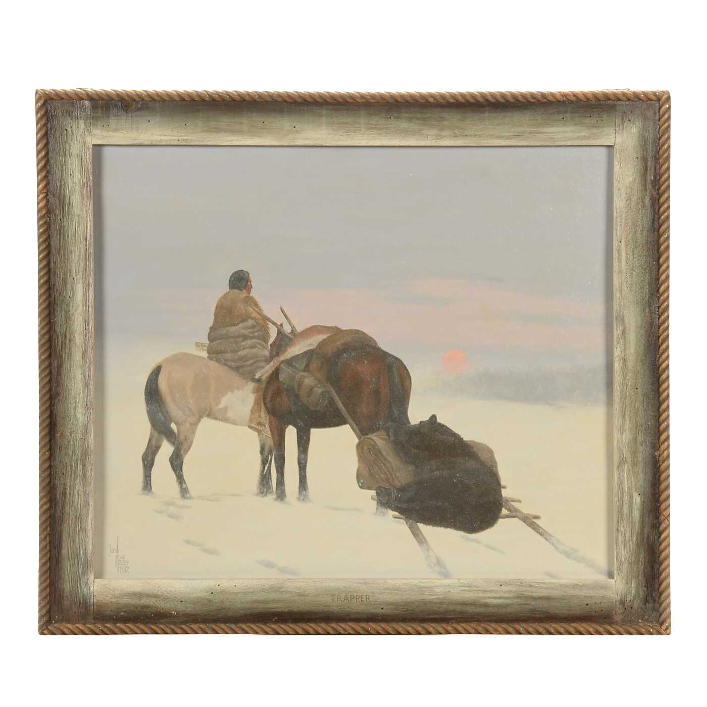 Jacob Pfeiffer Original Oil Painting on Canvas "Trapper" | EBTH