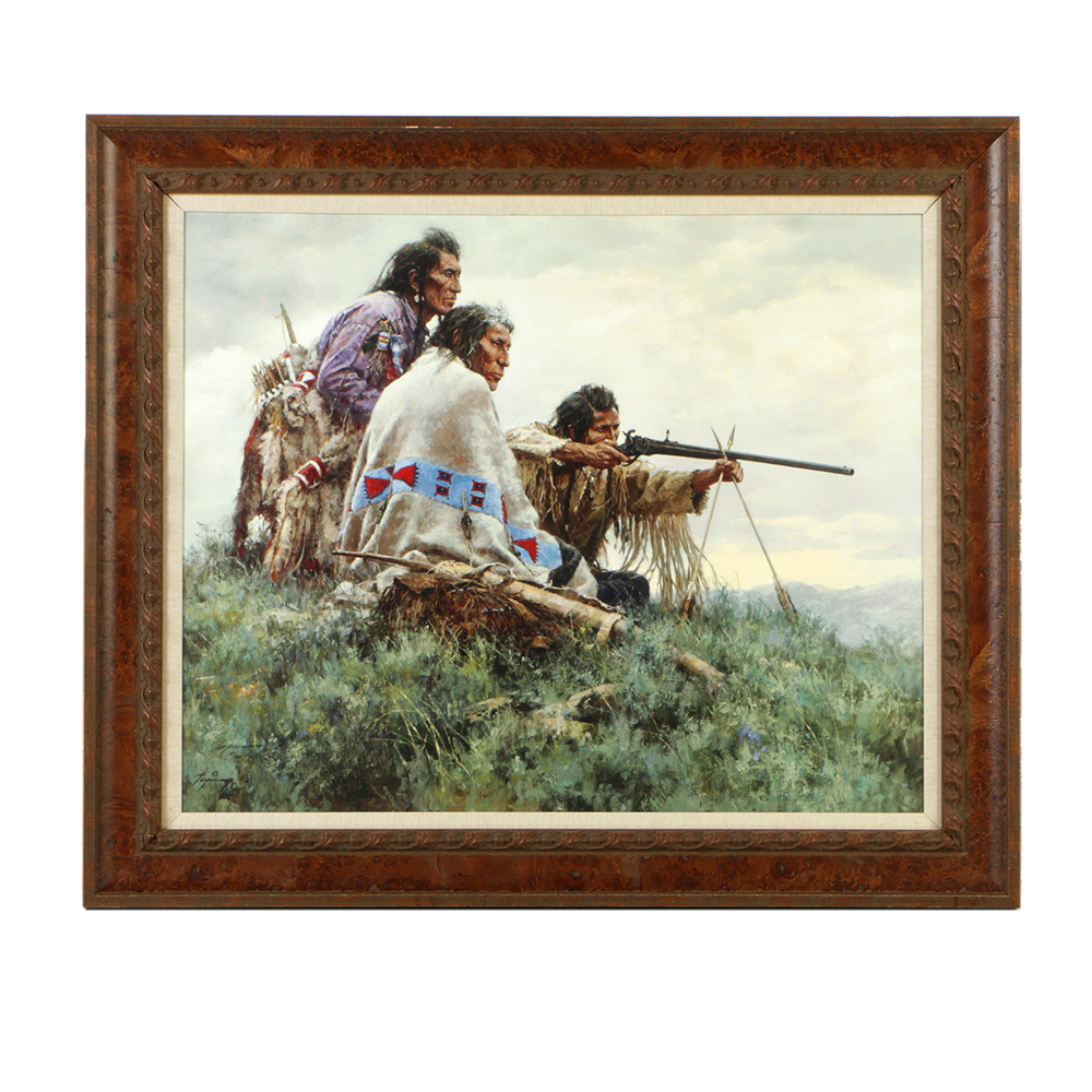 Howard Terpning Limited Edition Giclee on Canvas "Long Shot" | EBTH
