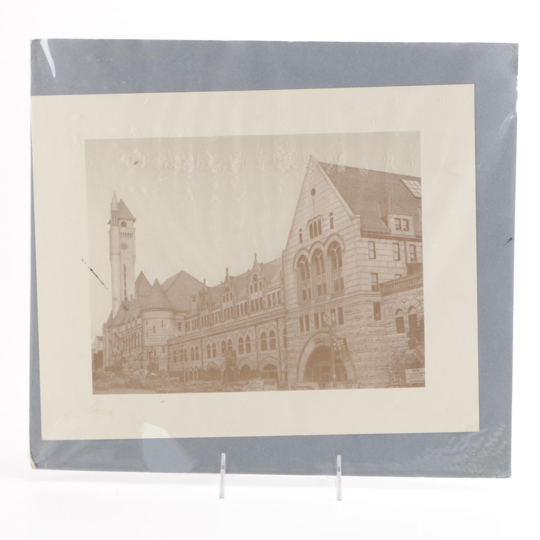 Lithograph Print of Medieval Architecture | EBTH