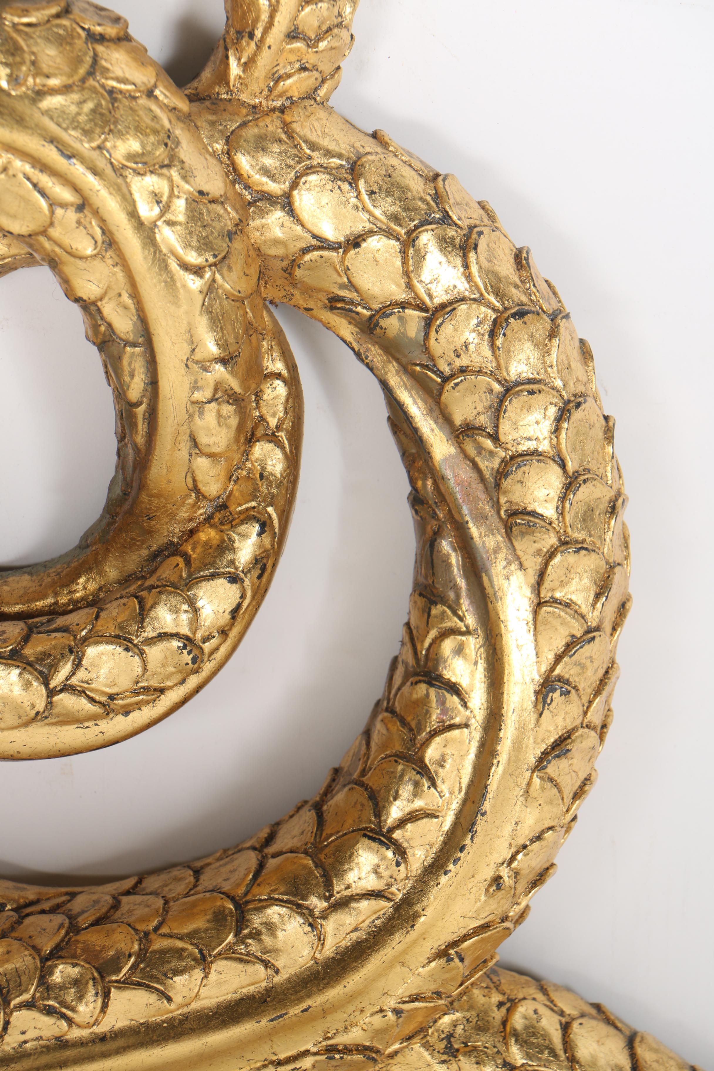 Gold Tone Serpent Mirror | EBTH