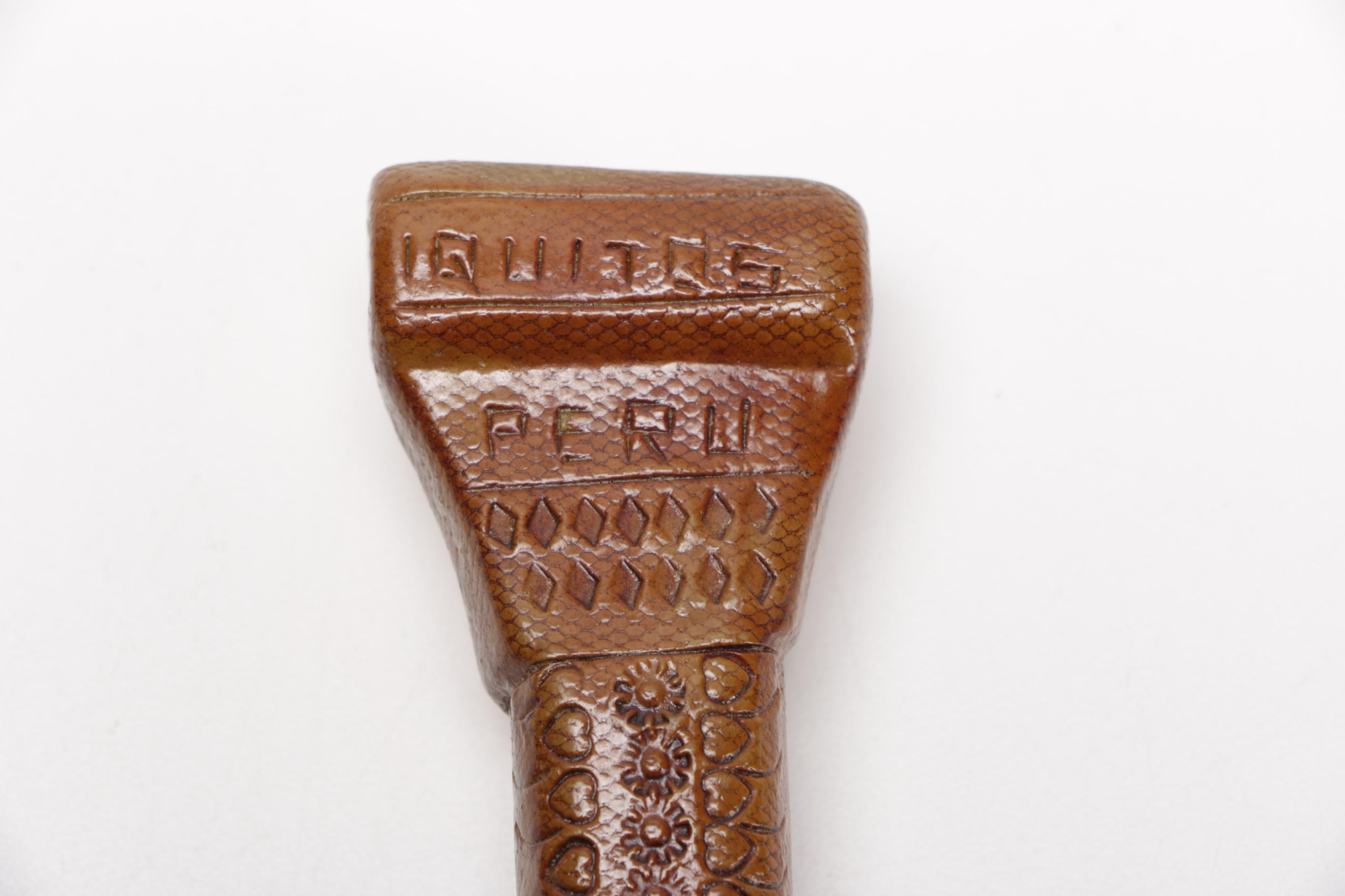 Peruvian Carved Paddle Pair | EBTH