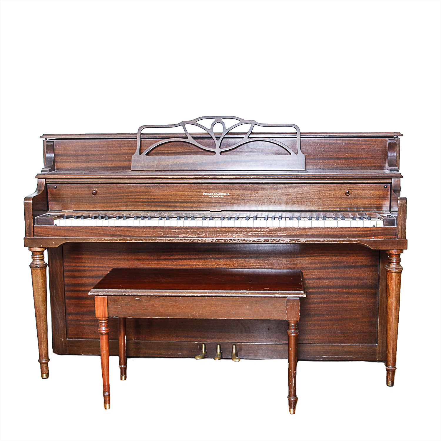 Kohler & Campbell Spinet Piano and Bench | EBTH