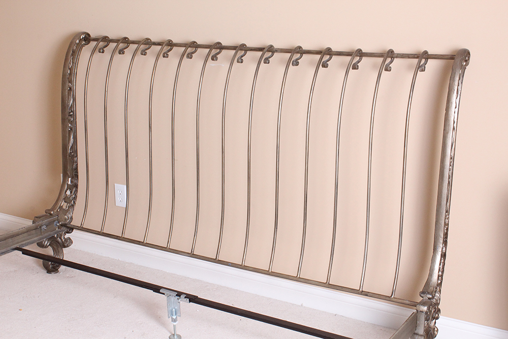 Ornate Metal Sleigh Bed Frame | EBTH