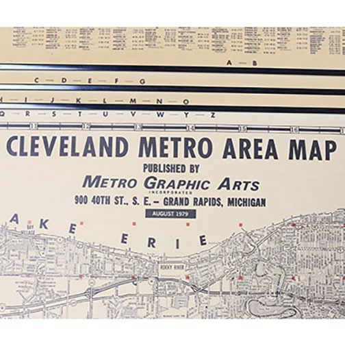 Vintage Cleveland Metro Area Map | EBTH