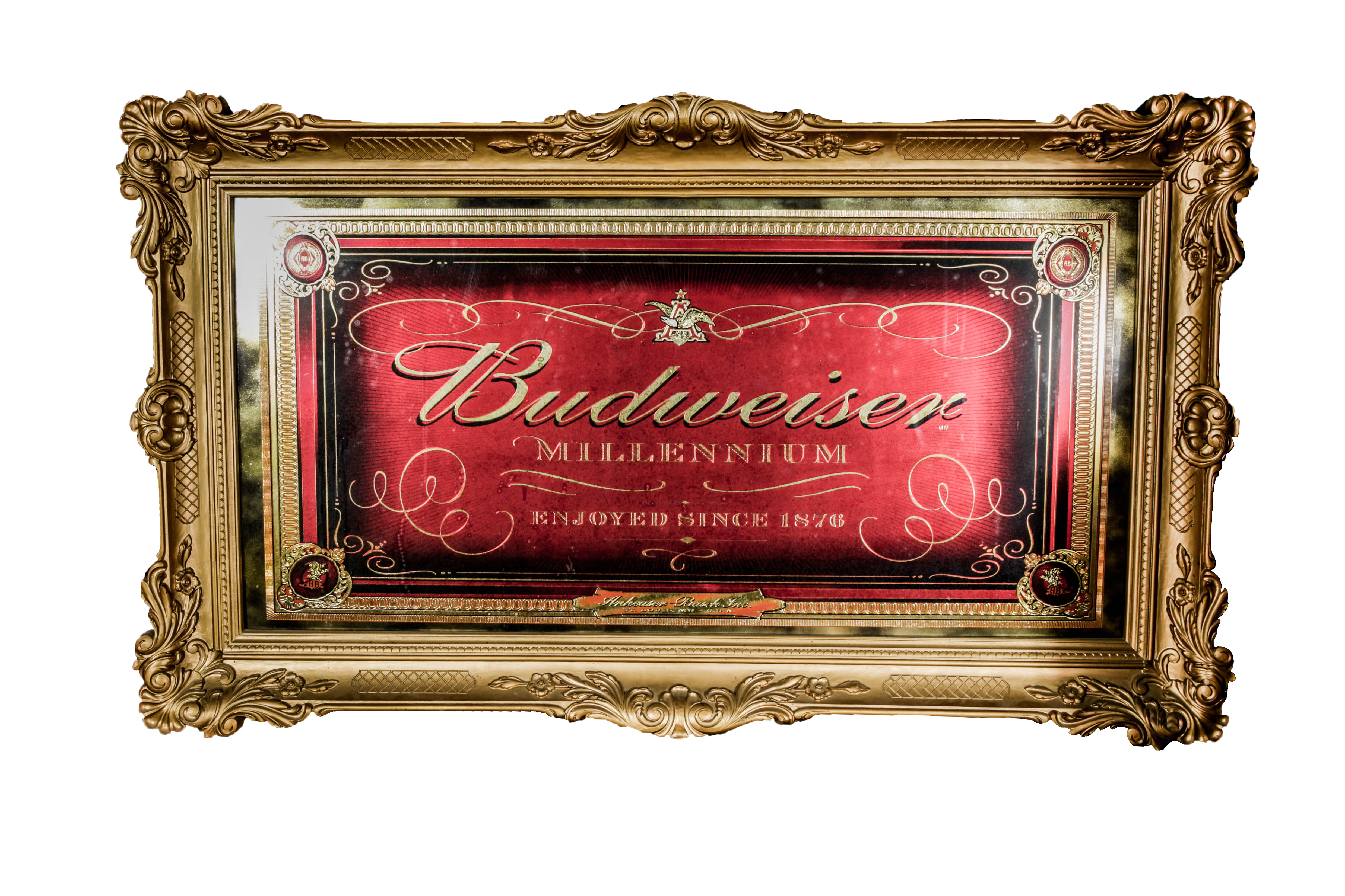 Anheuser-Busch Budweiser "Millennium" Wall Mirror Sign | EBTH