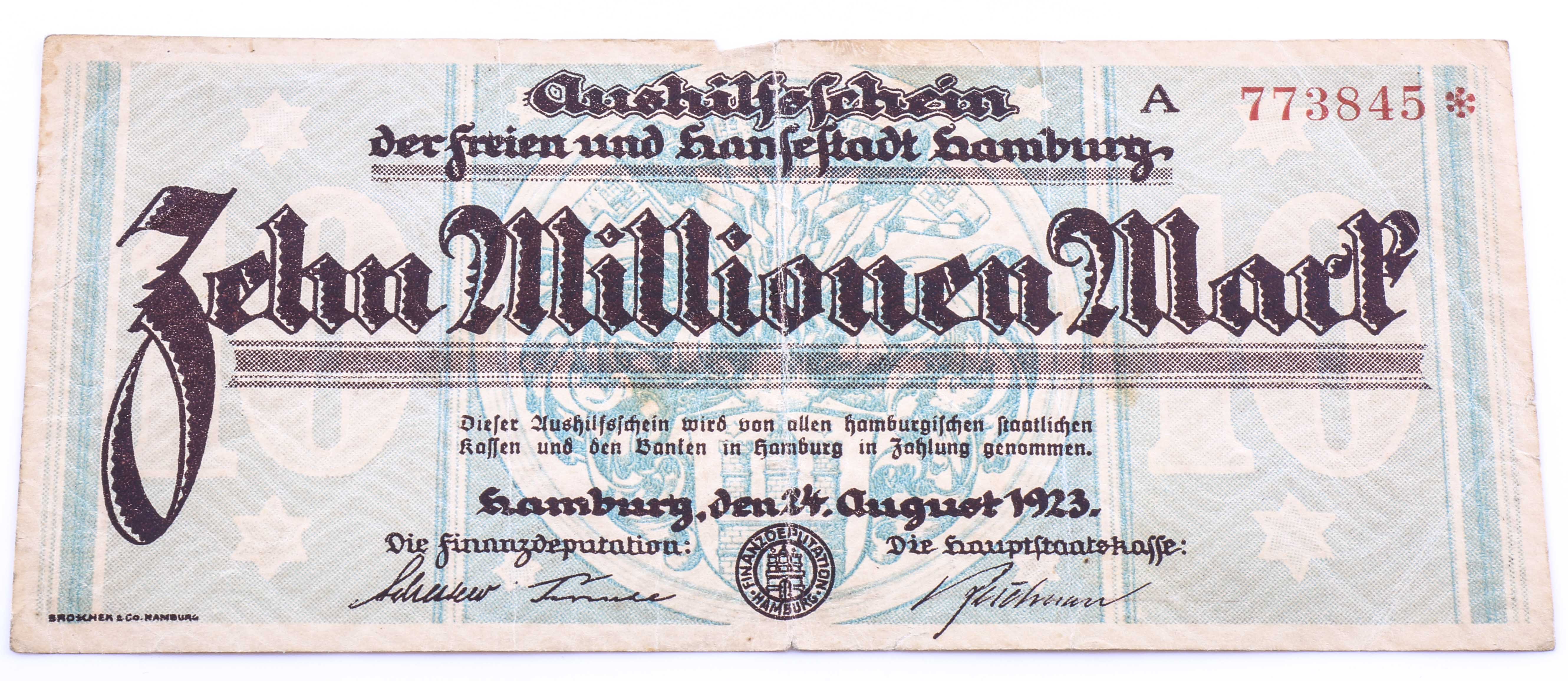 Four Ten-Million Mark German Banknotes | EBTH