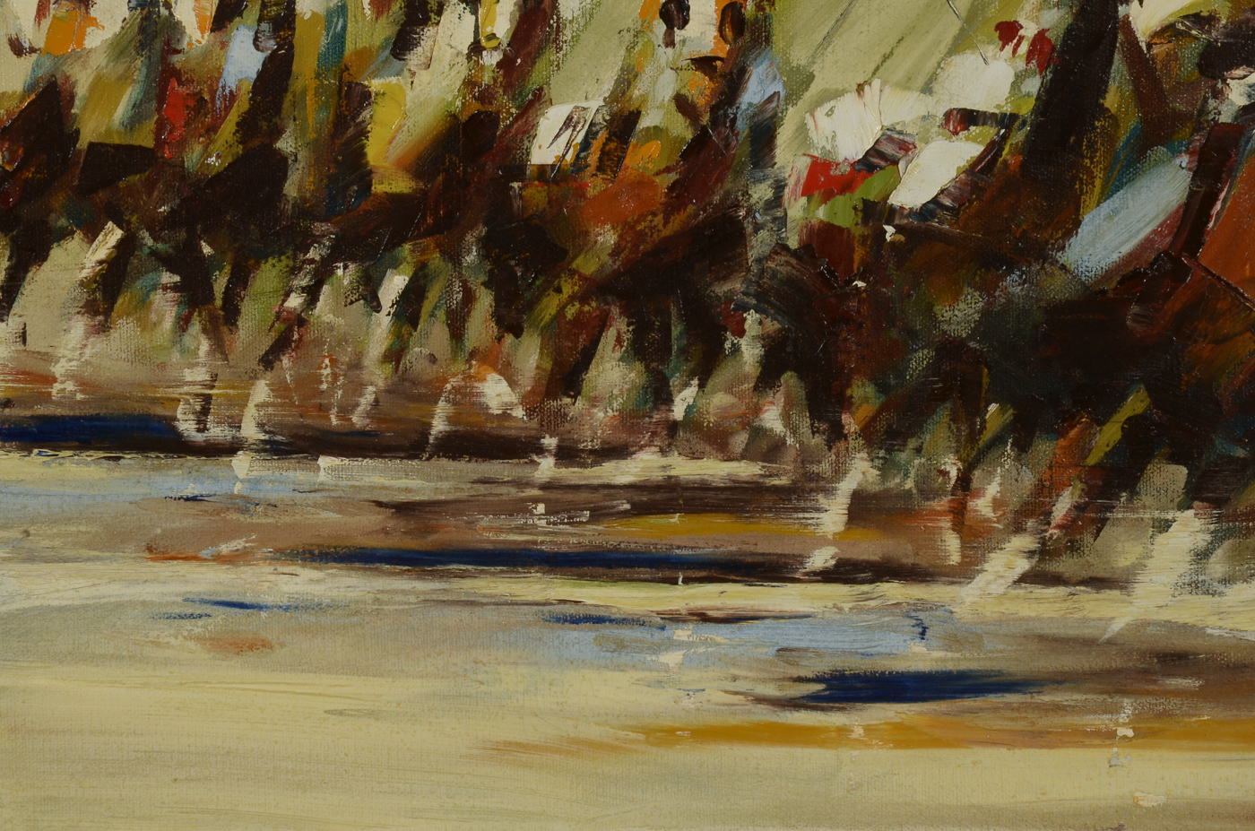 F. E. Weigel Original 1968 Oil on Canvas "In the Stretch" | EBTH