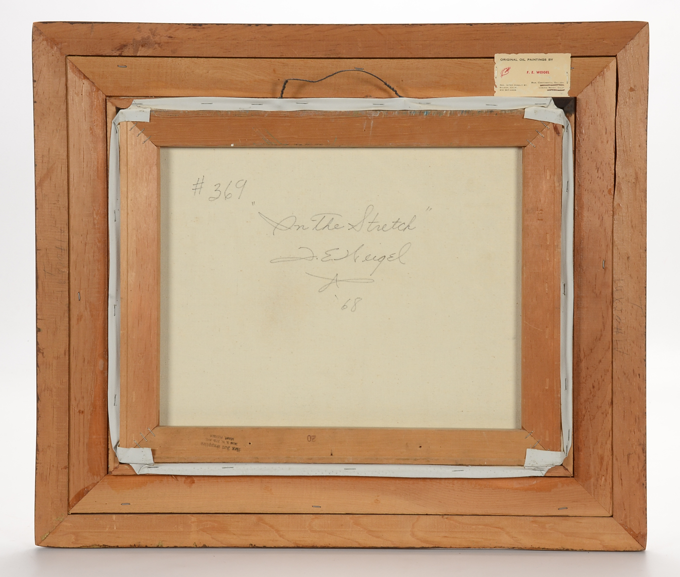 F. E. Weigel Original 1968 Oil on Canvas "In the Stretch" | EBTH