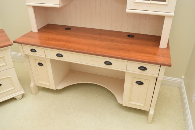 Cottage Style Desk, Hutch and Filing Cabinet | EBTH
