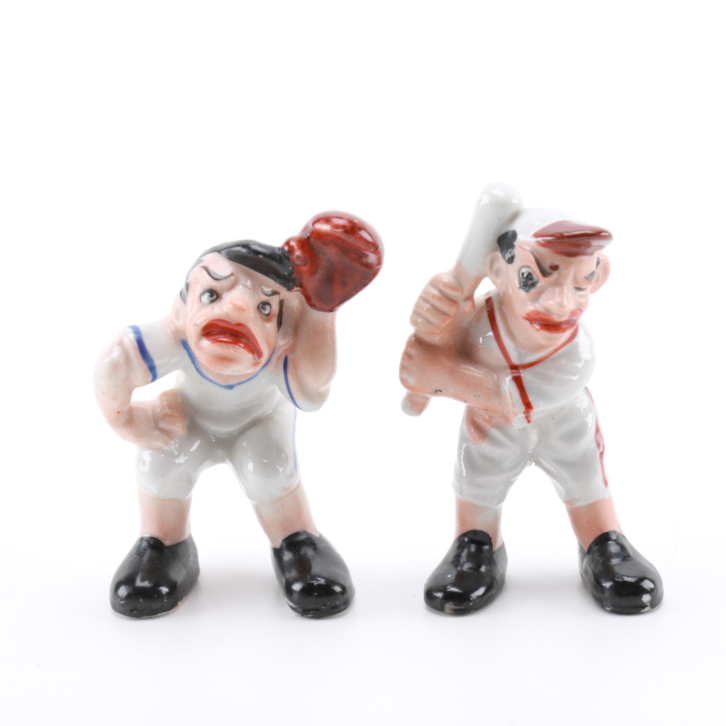 Japanese Ceramic Baseball Player Figurines | EBTH