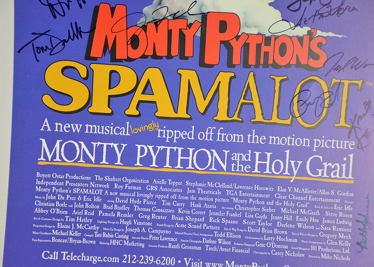 Monty Python's "Spamalot" Playbill and Signed Poster | EBTH