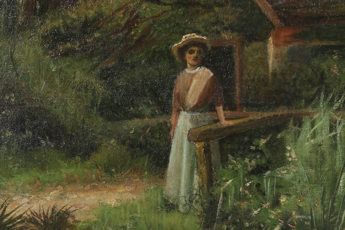 John Horace Hooper Oil Painting on Canvas "Figure in Landscape" | EBTH