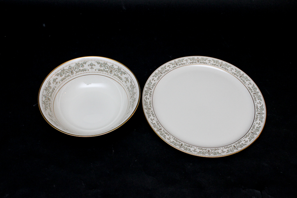 Lenox "Noblesse" Round Serving Bowl and Platter | EBTH