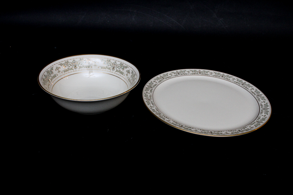 Lenox "Noblesse" Round Serving Bowl and Platter | EBTH
