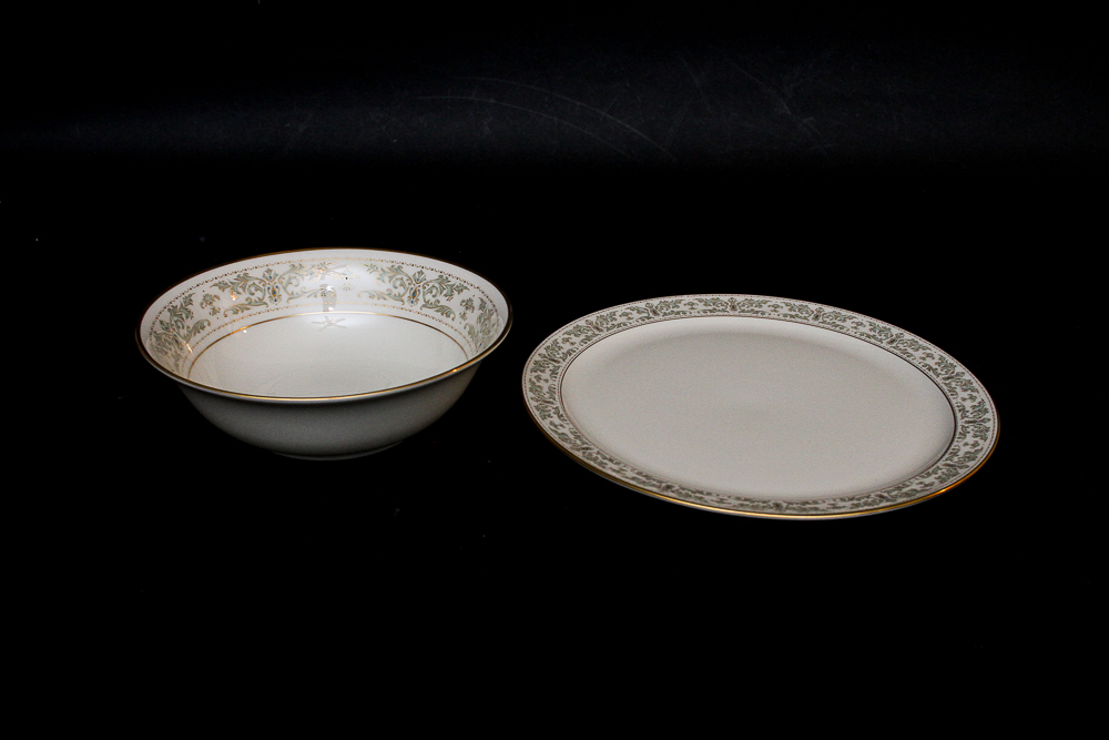 Lenox "Noblesse" Round Serving Bowl and Platter | EBTH