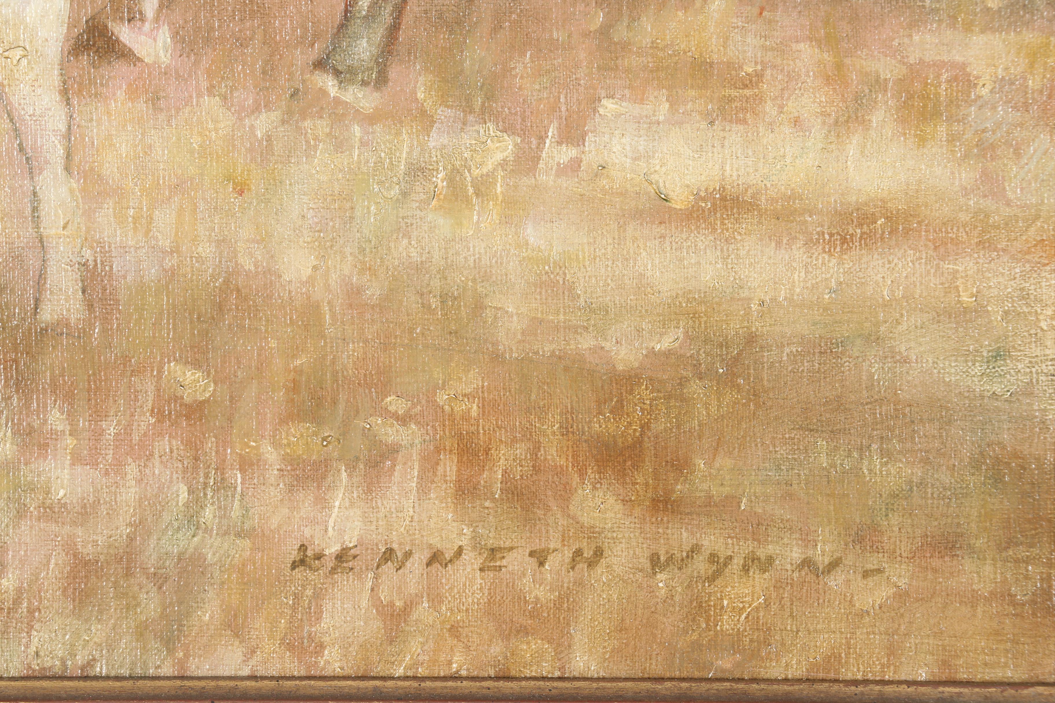 Kenneth Wynn Oil on Canvas "Man With Horse" | EBTH