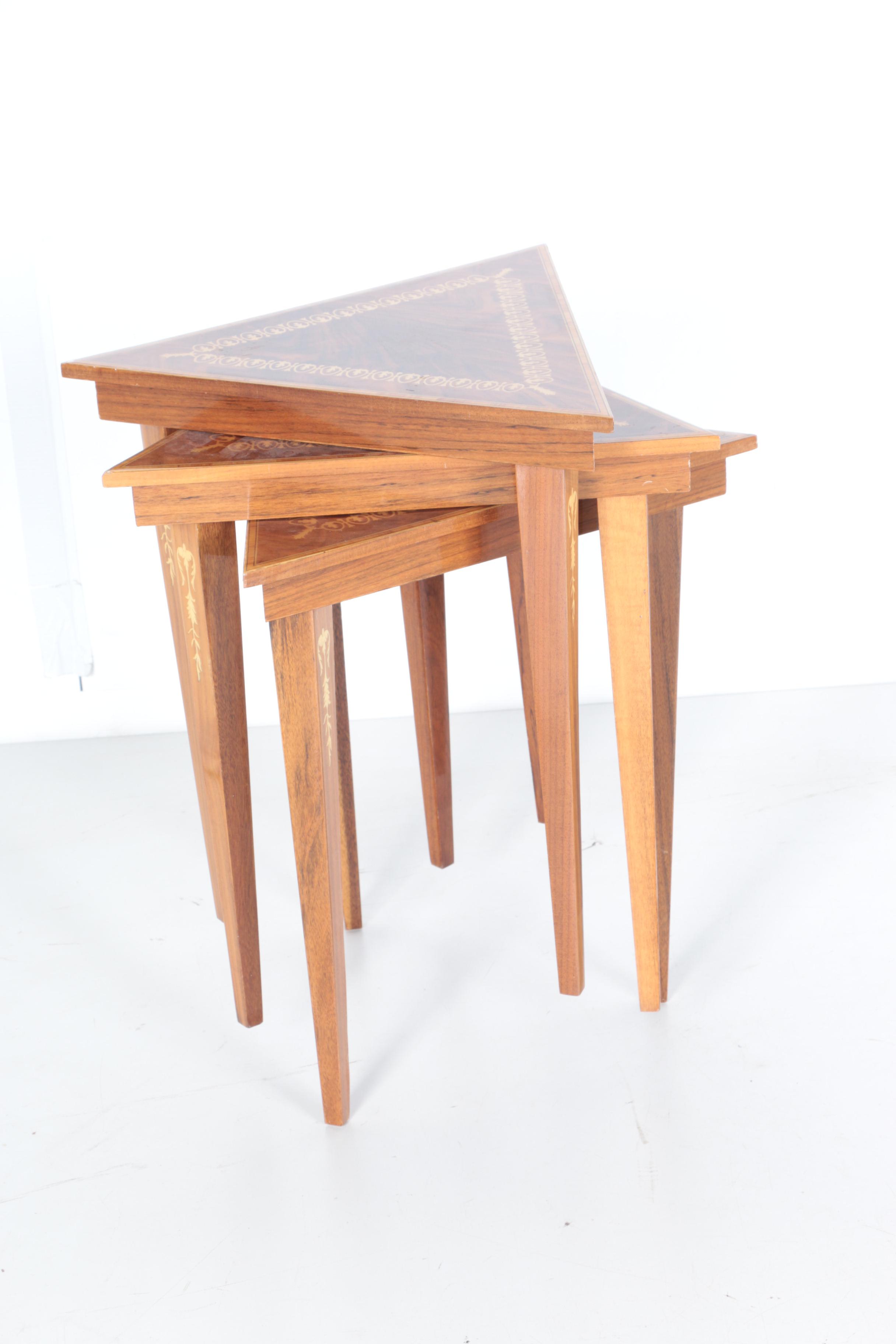 Mid-Century Stacking Triangular Tables | EBTH