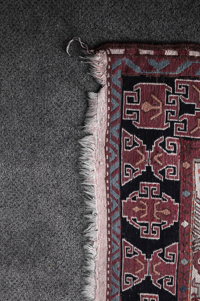 Handwoven Khamseh Pictorial Soumak Rug | EBTH