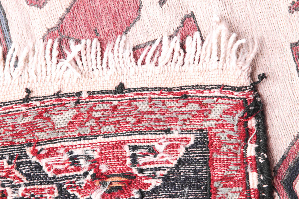 Handwoven Khamseh Pictorial Soumak Rug | EBTH