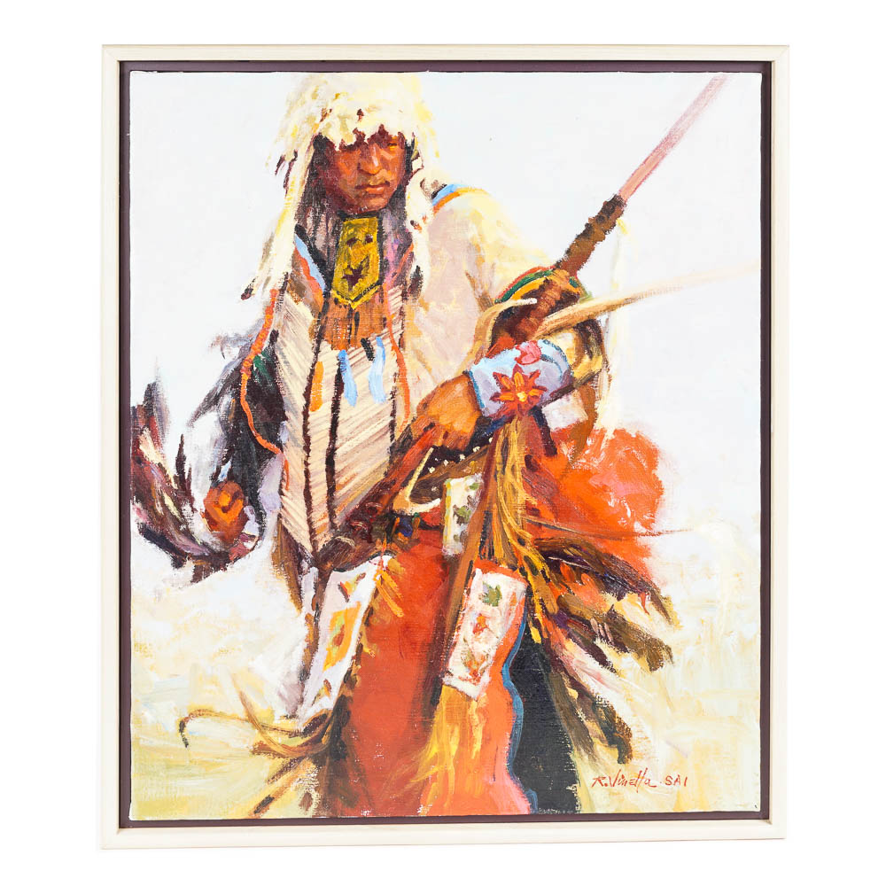 Ray Vinella Oil Painting on Canvas "Straight Dancer From The North" | EBTH