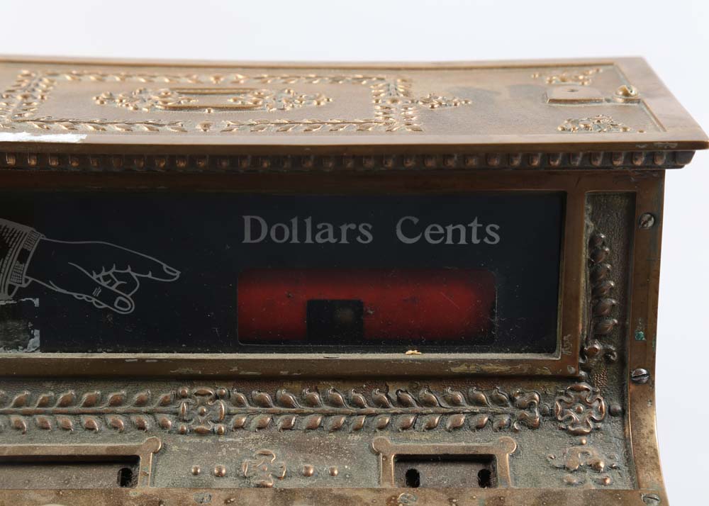 Circa 1908 Antique National Brass Cash Register | EBTH