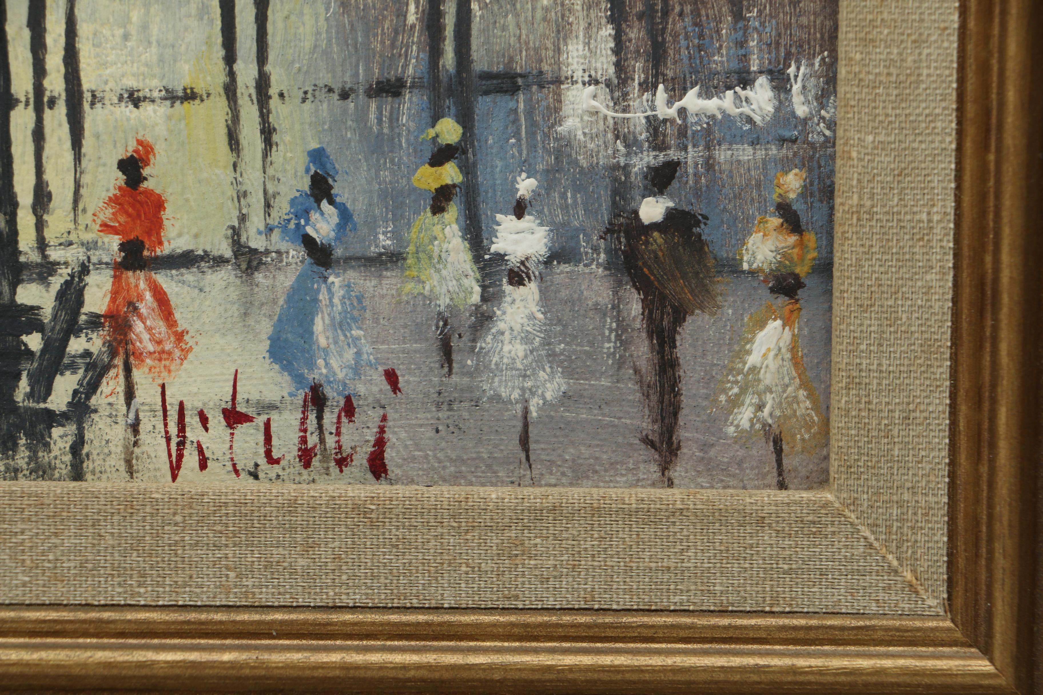 Vitelli Oil on Canvas Painting of Cityscape | EBTH