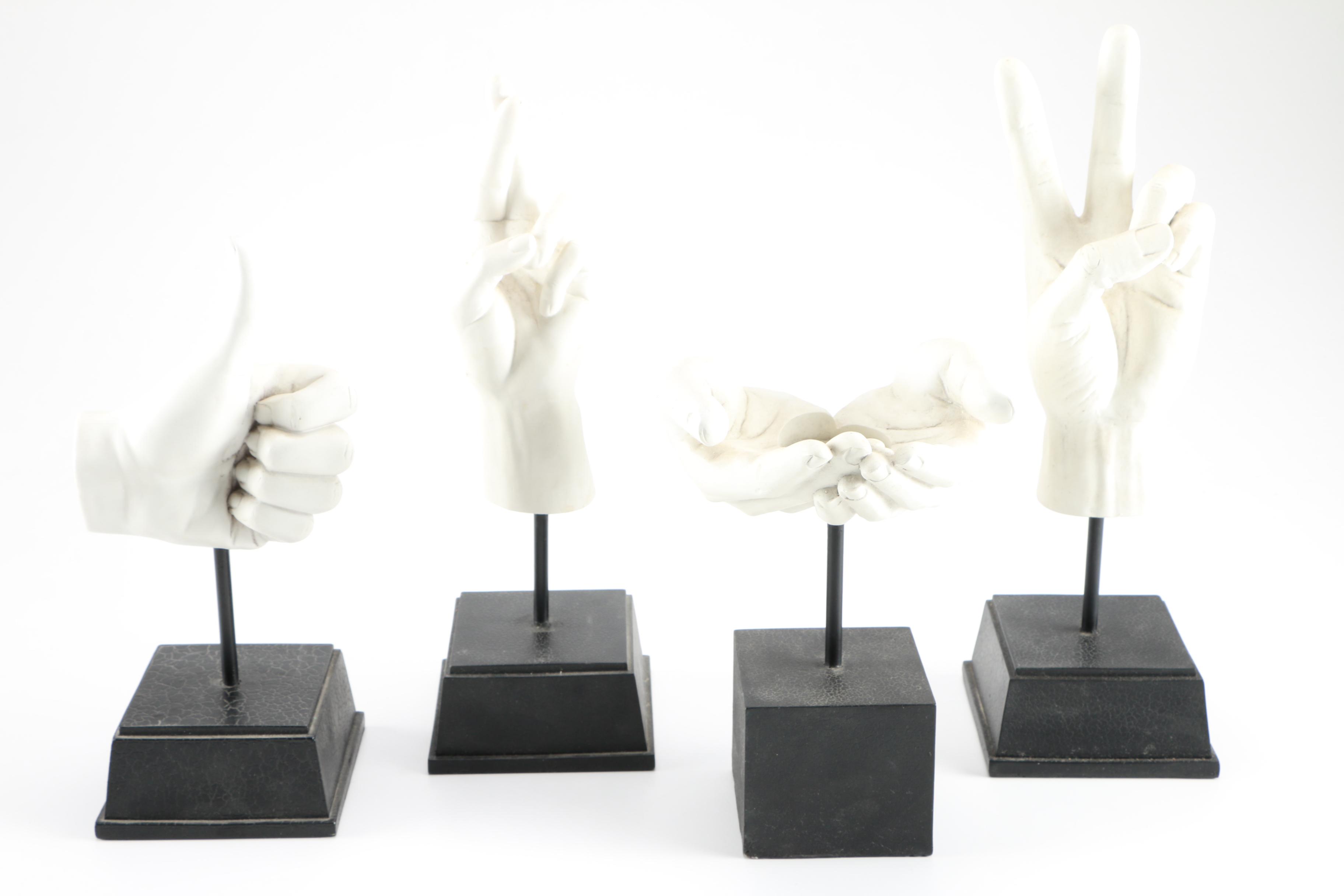Plaster Sculptures of Hands | EBTH