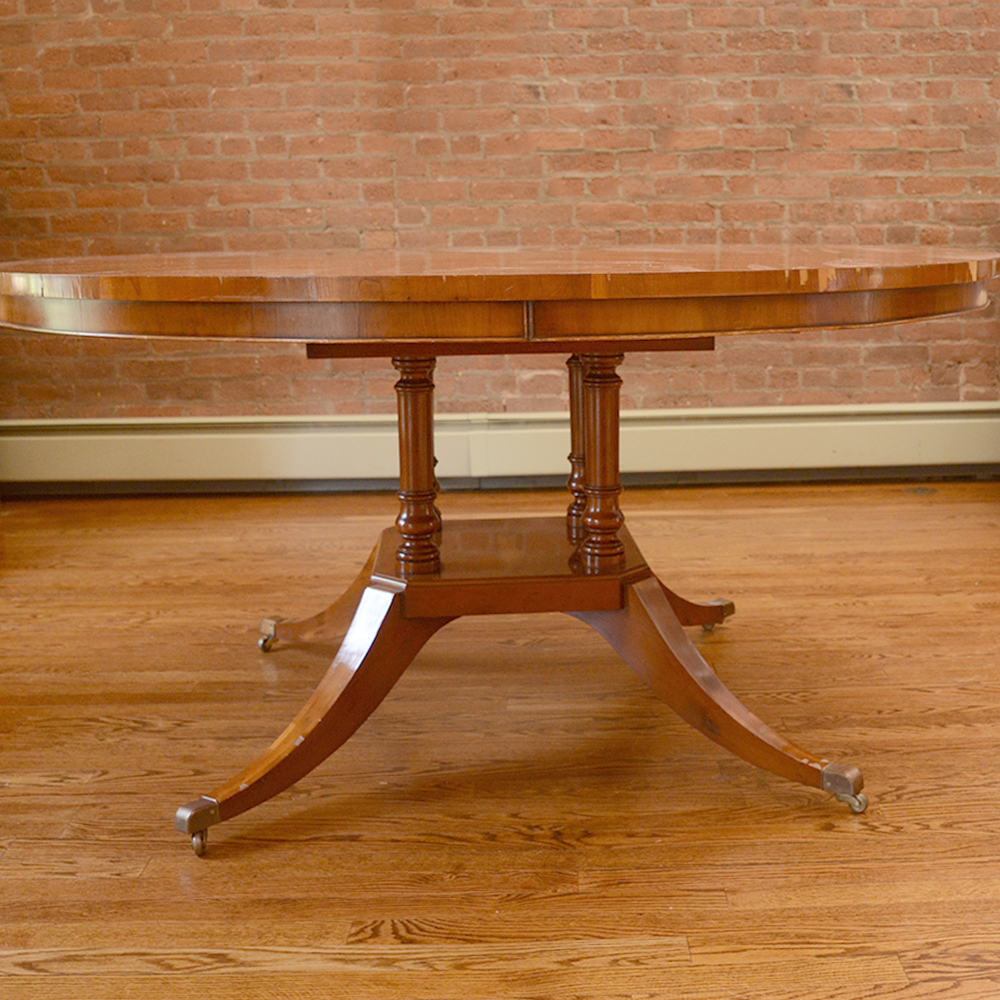 Contemporary Single-Pedestal Dining Table | EBTH