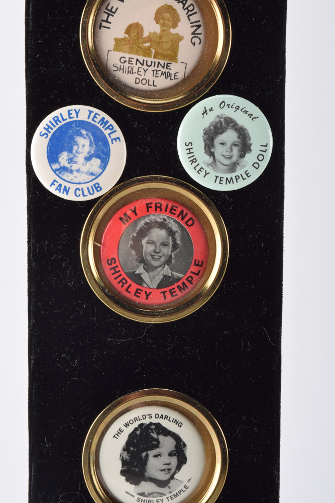Vintage Velvet Framed Collection of Shirley Temple Pins | EBTH