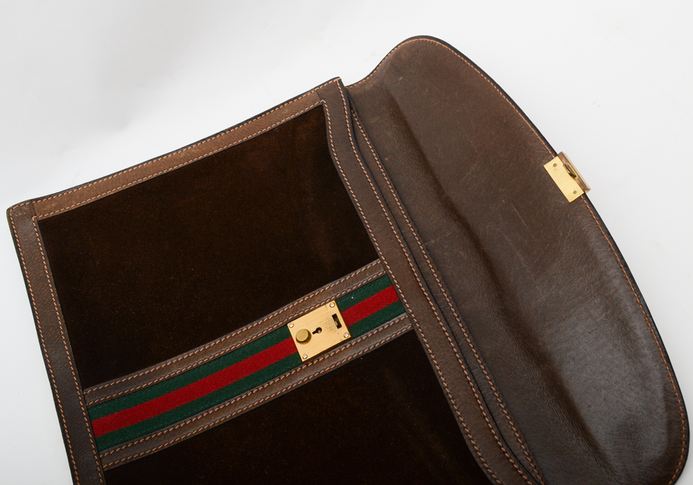 Vintage Gucci File Attache and Checkbook Case | EBTH