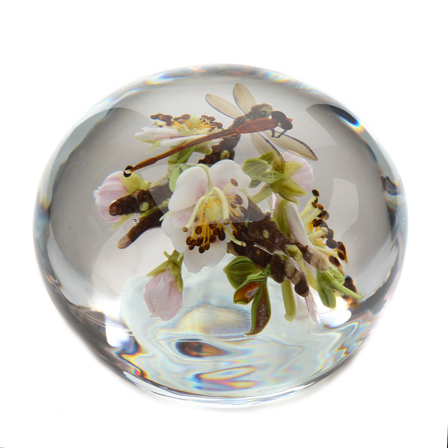 Signed Paul Stankard Handcrafted Art Glass "Fertile Seeds" Paperweight ...