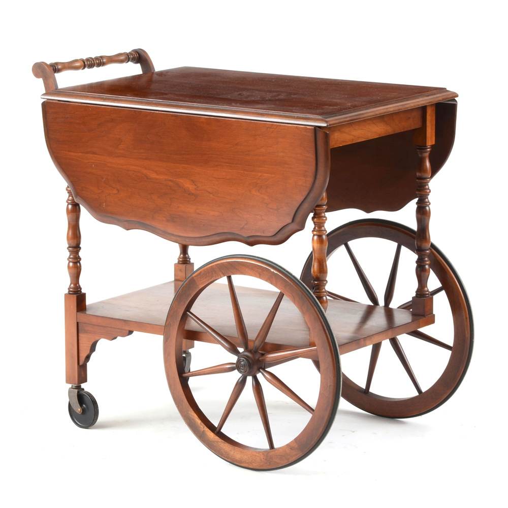 Drop Leaf Rolling Tea Table | EBTH