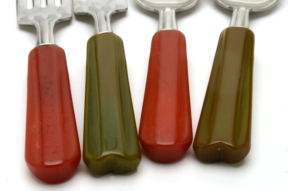 1940s Children's Spoon and Fork Sets with Bakelite Handles | EBTH