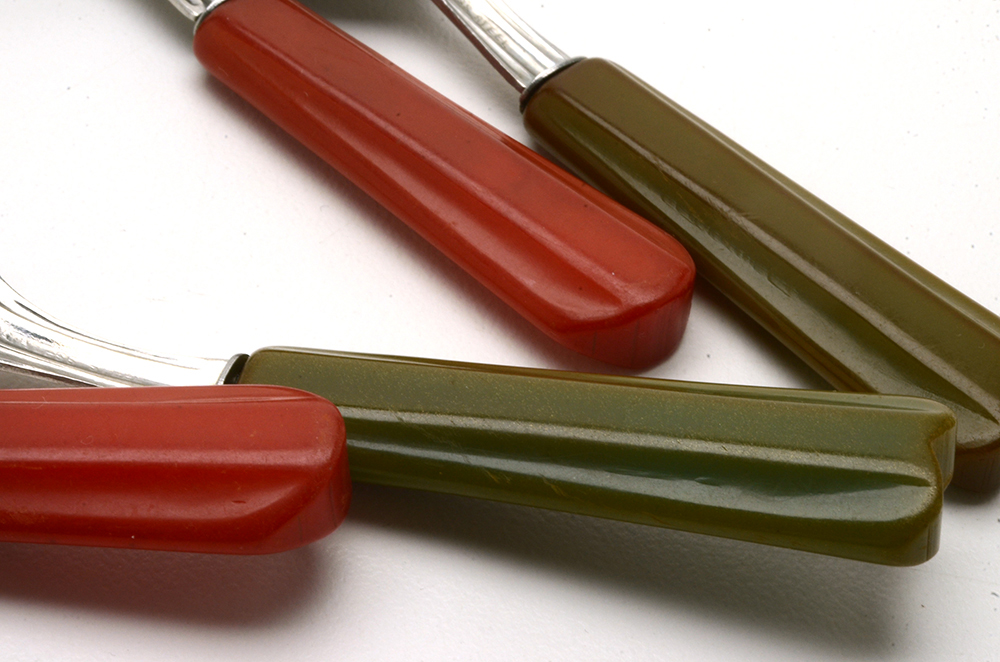 1940s Children's Spoon and Fork Sets with Bakelite Handles | EBTH