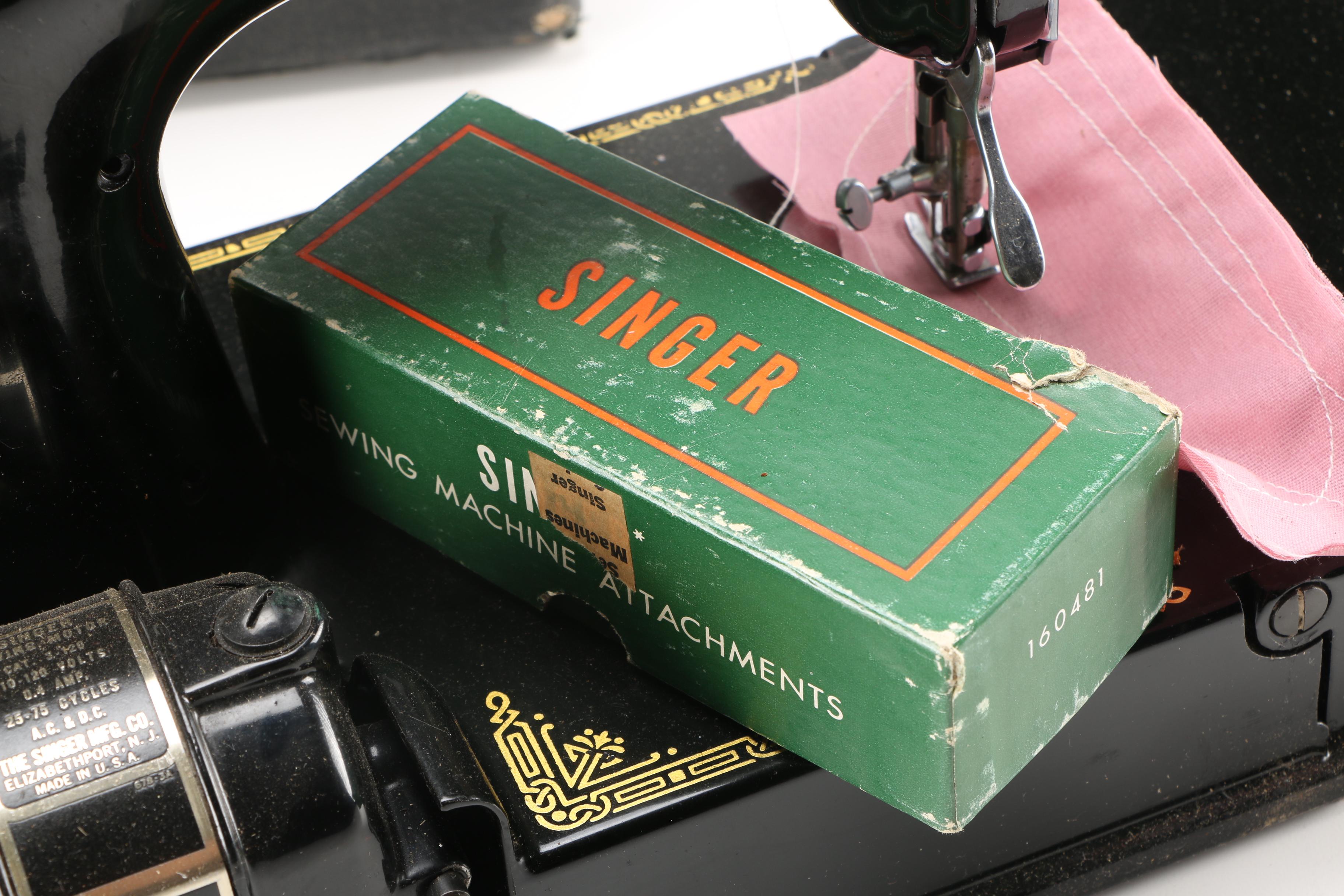 1951 Singer Featherweight Portable Sewing Machine | EBTH