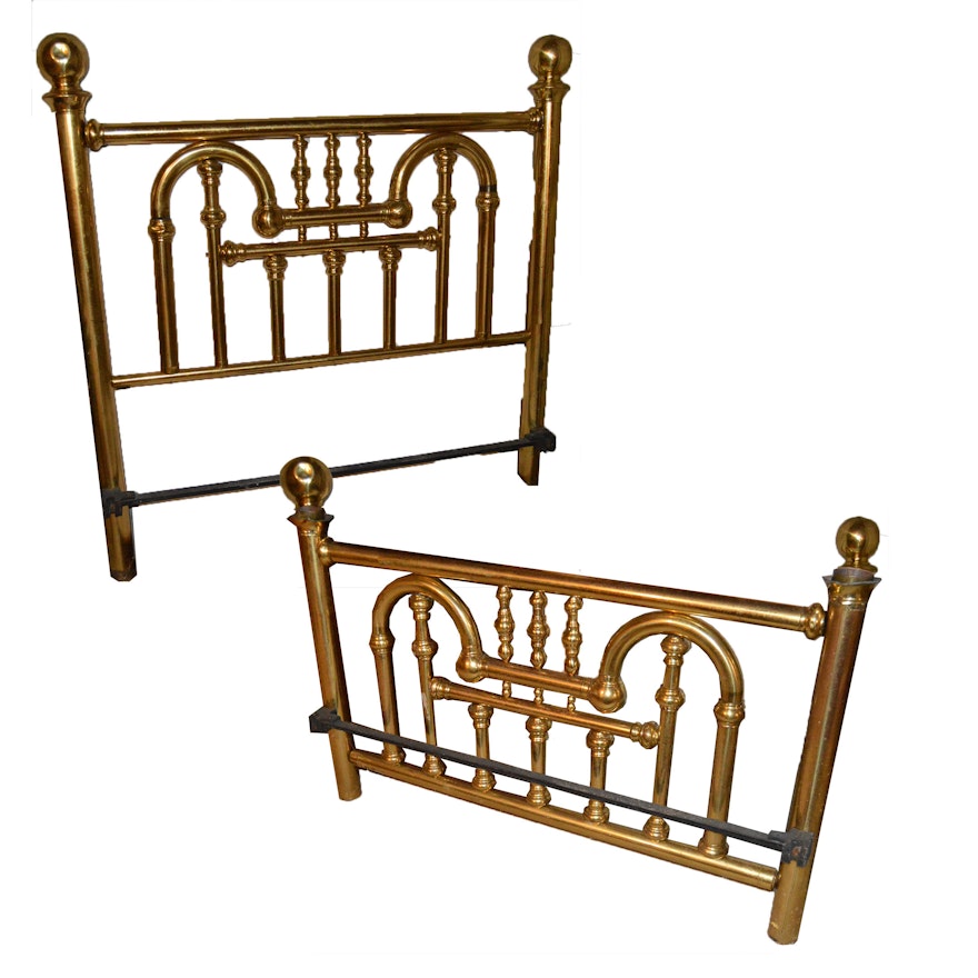 Antique Full Size Brass Bed Frame Ebth