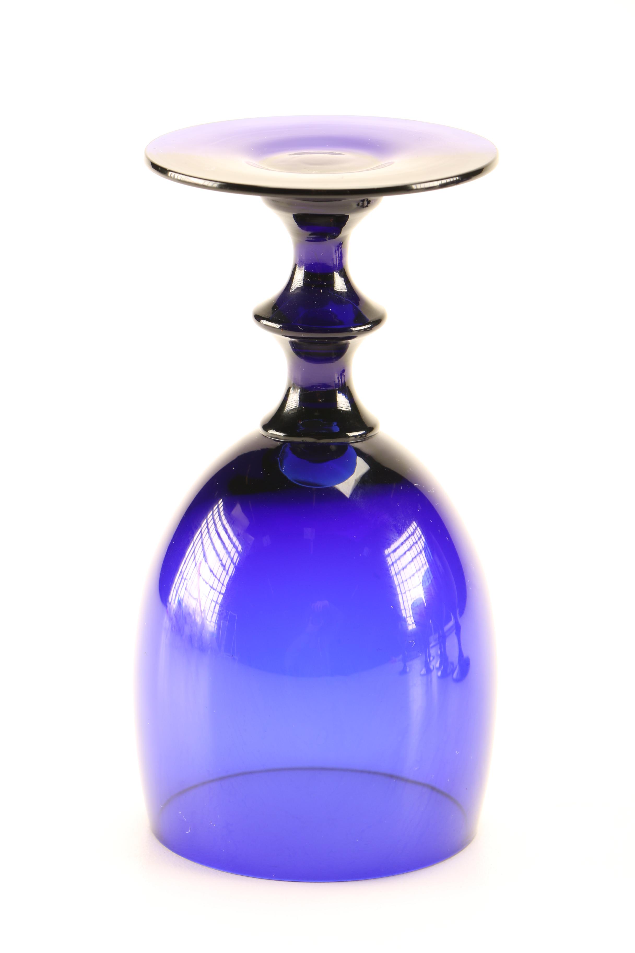 Cobalt Blue Glass Goblets | EBTH