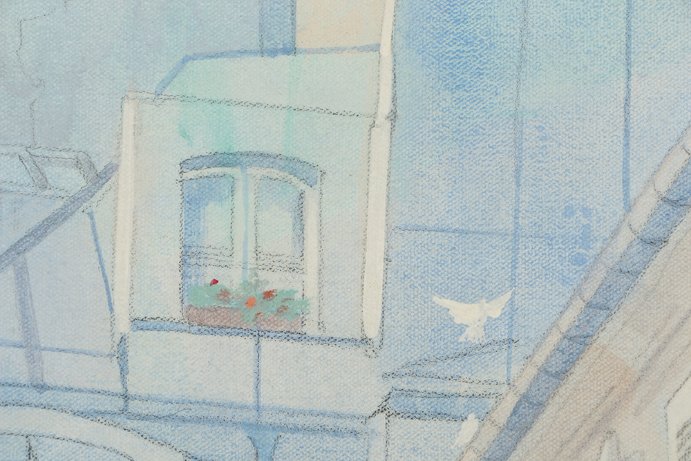 William Benecke Oil Painting "Building in Paris, Late Afternoon" | EBTH