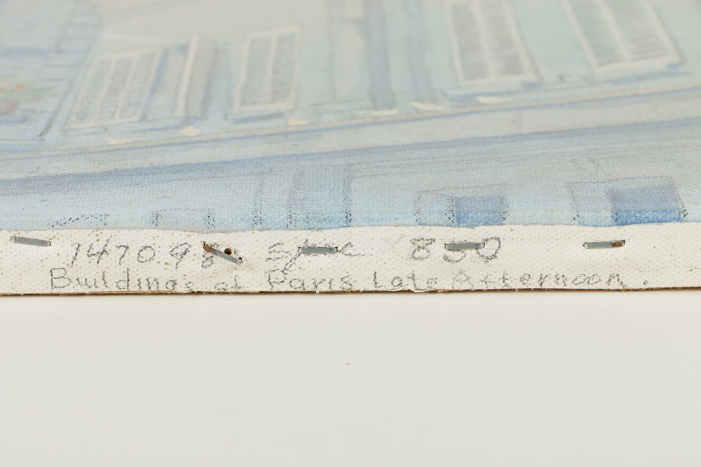 William Benecke Oil Painting "Building in Paris, Late Afternoon" | EBTH