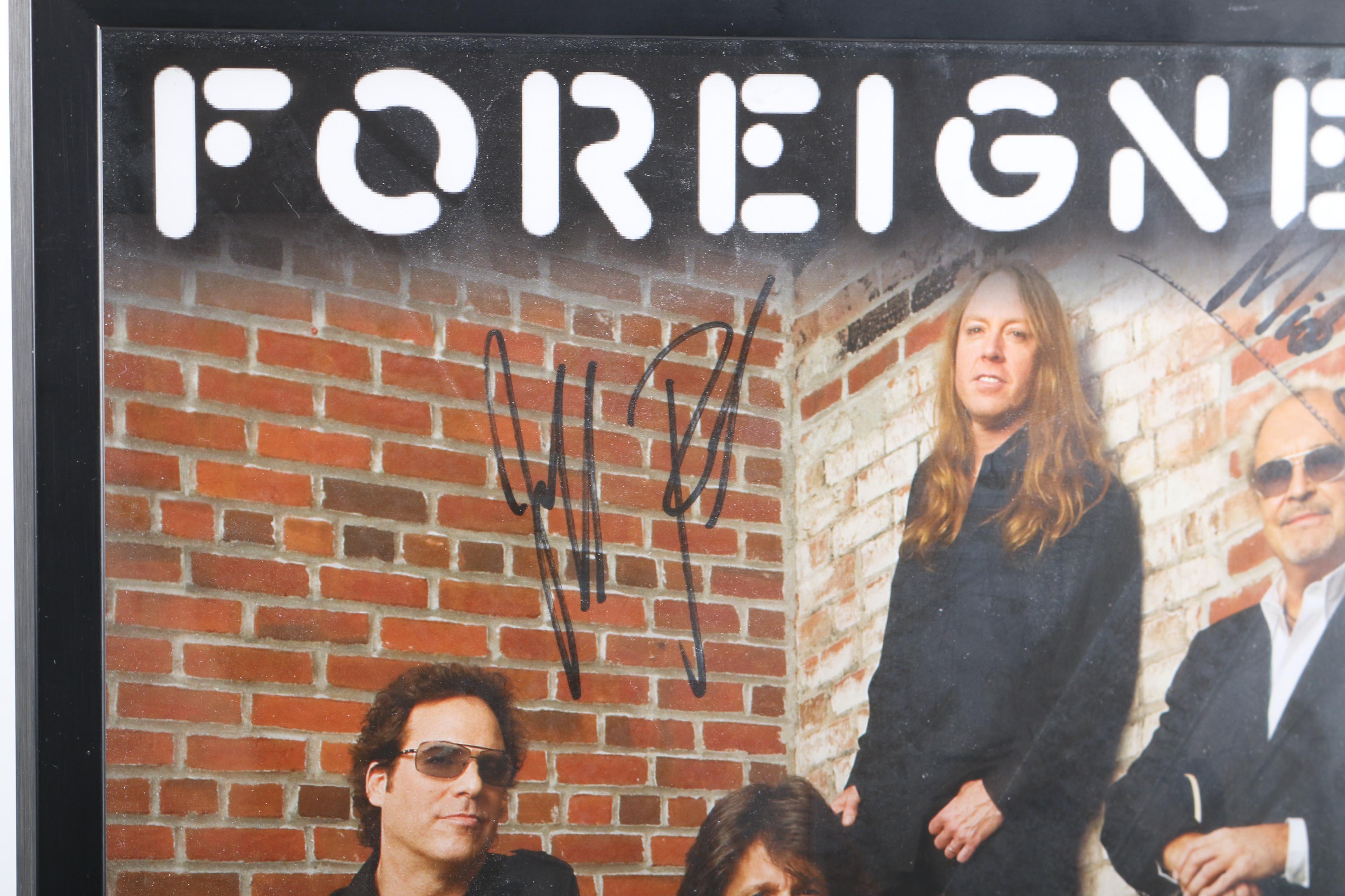 Signed Foreigner Poster and Bruce Hornsby Record | EBTH