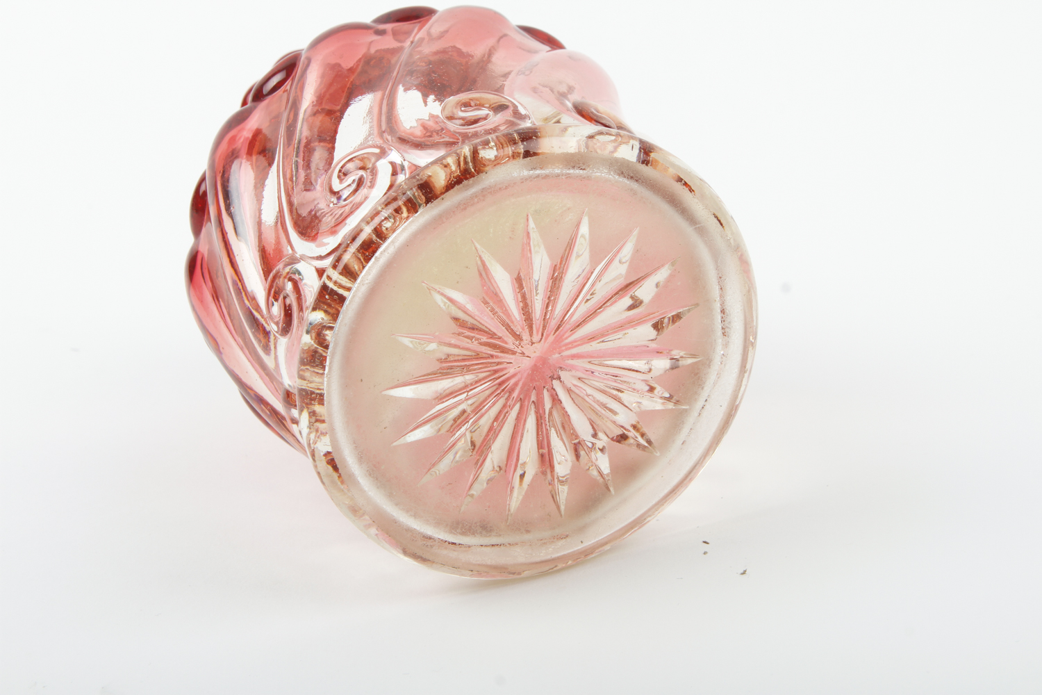 Antique Baccarat Style Rubina Swirl Glass Vessel | EBTH