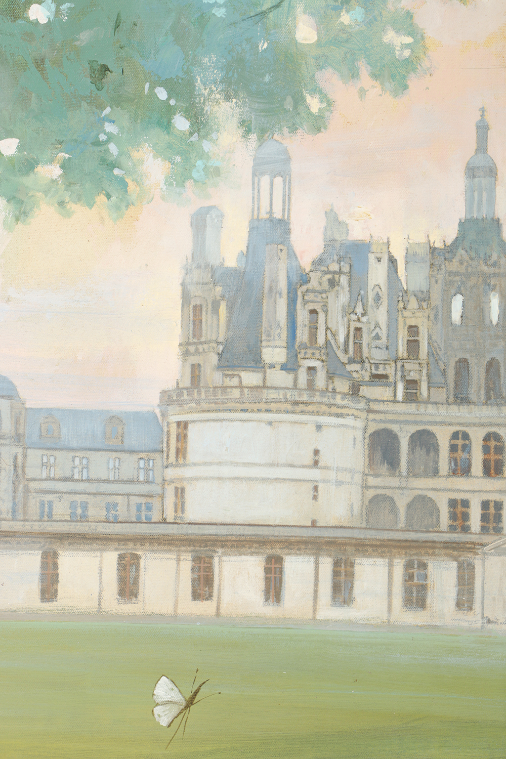 William Benecke Oil Painting on Canvas "Château du Chambord" | EBTH