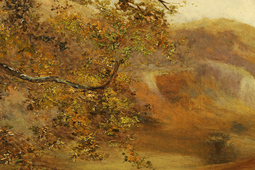 Late 19th-century Theodore Hines Oil Painting on Canvas Pastoral ...