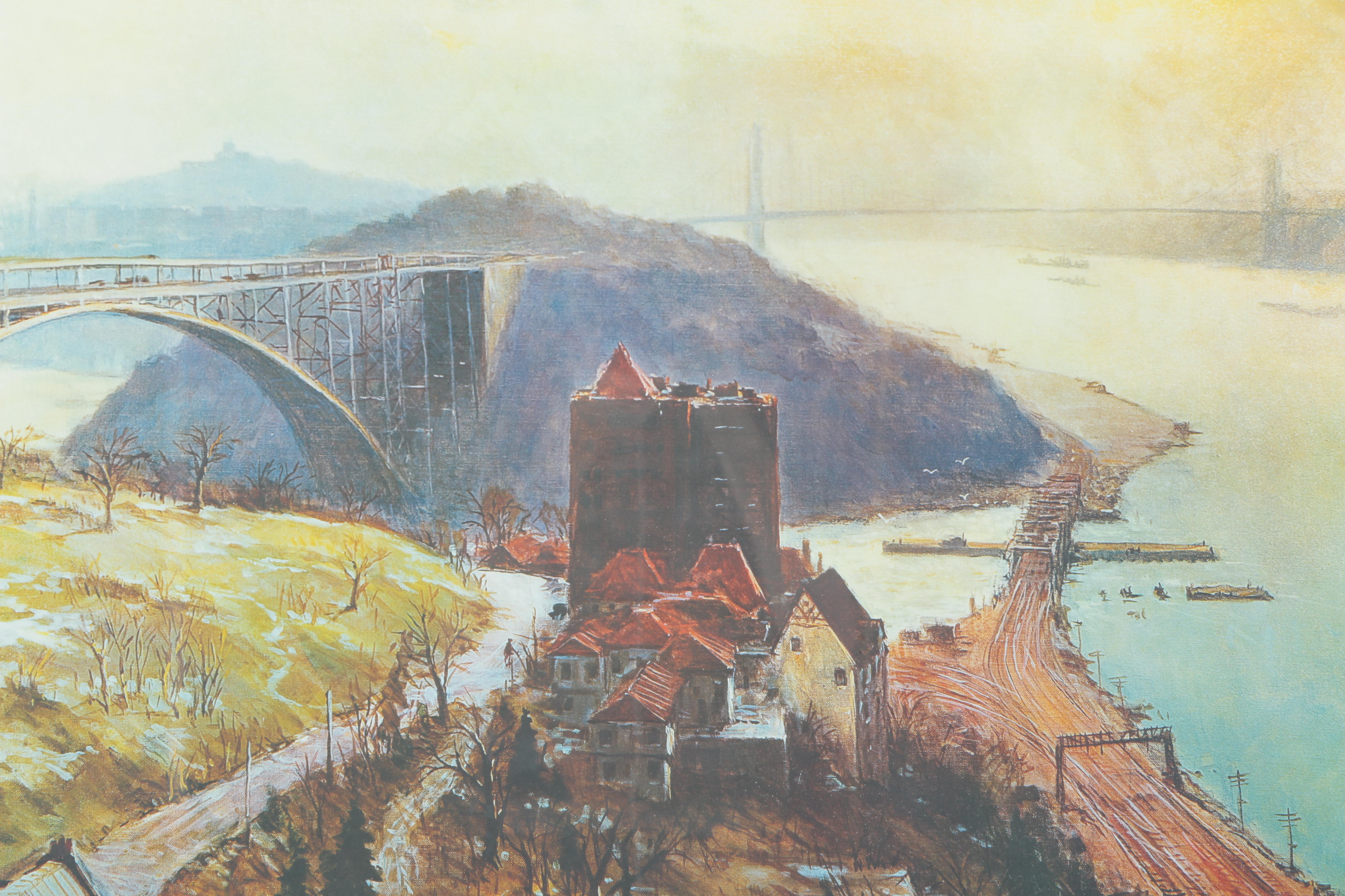 Jack Lorimer Grey Limited Edition Lithograph Print on Paper "Spuyten ...