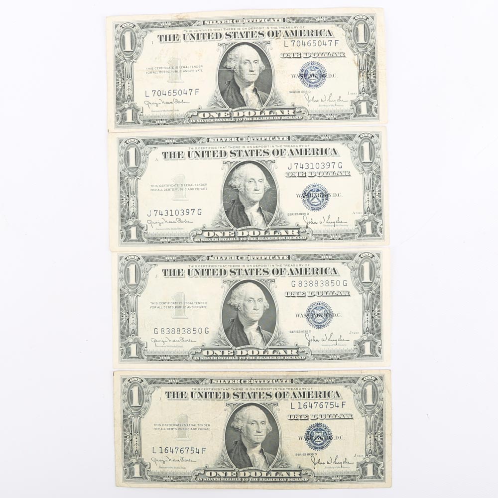 Four 1935 D Silver Certificates | EBTH