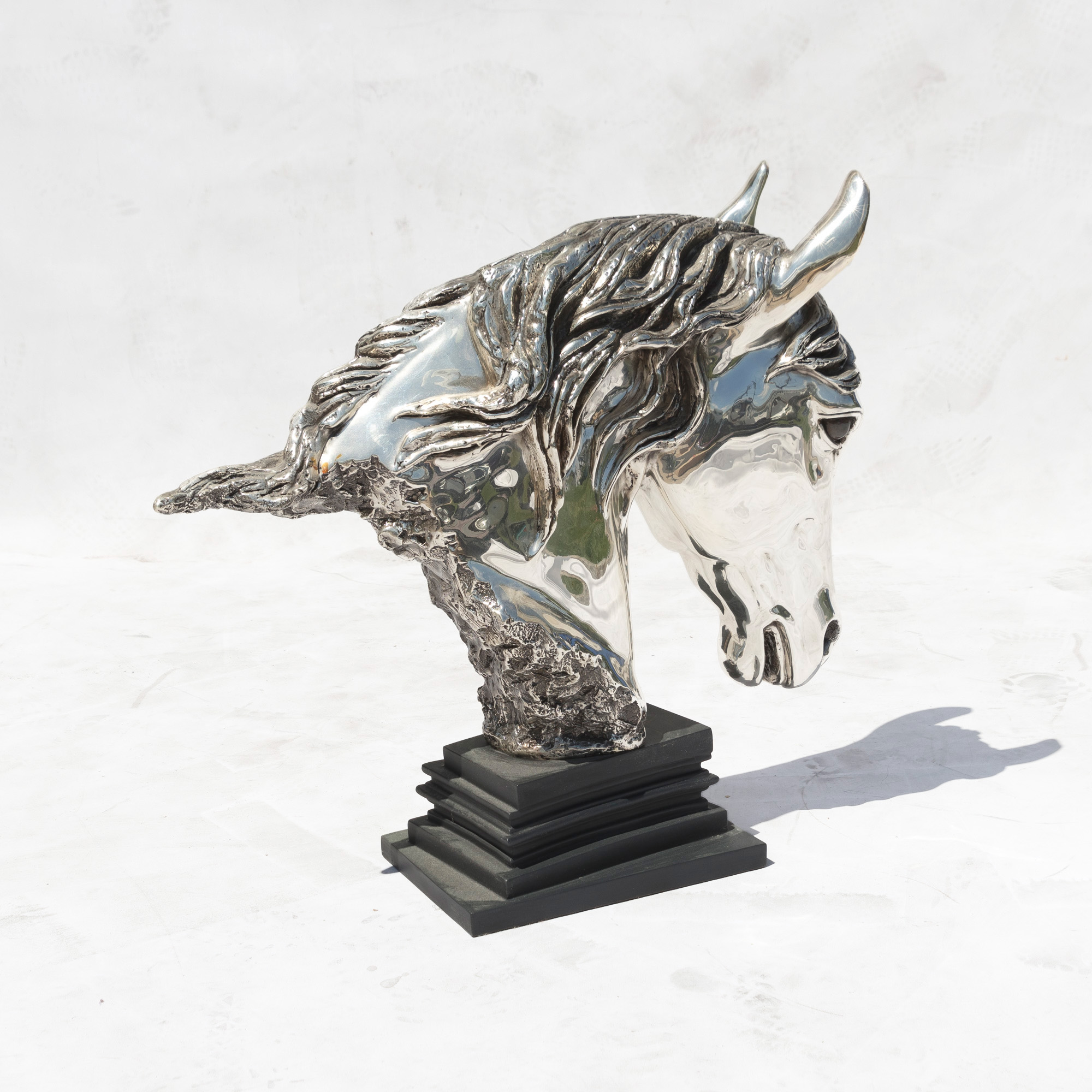 Ricardo Del Río for D'Argenta Silver Plated Sculpture "Horse Head" | EBTH